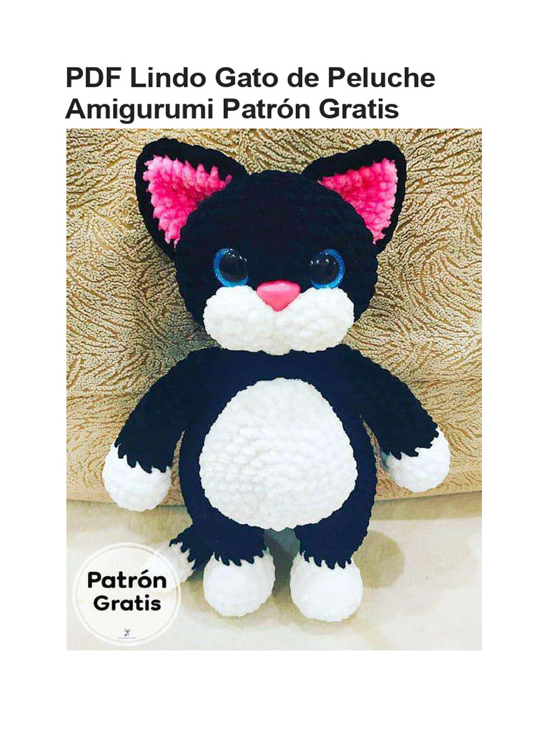 Lindo Gato de Peluche | PDF | Amigurumi | Tejer