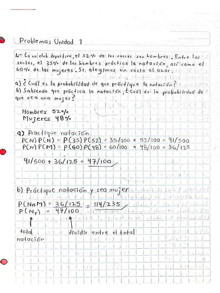 Ejercicios Unidad Uno | PDF