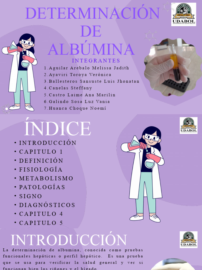 Determinación de Albúmina | PDF | Proteínas | Hígado