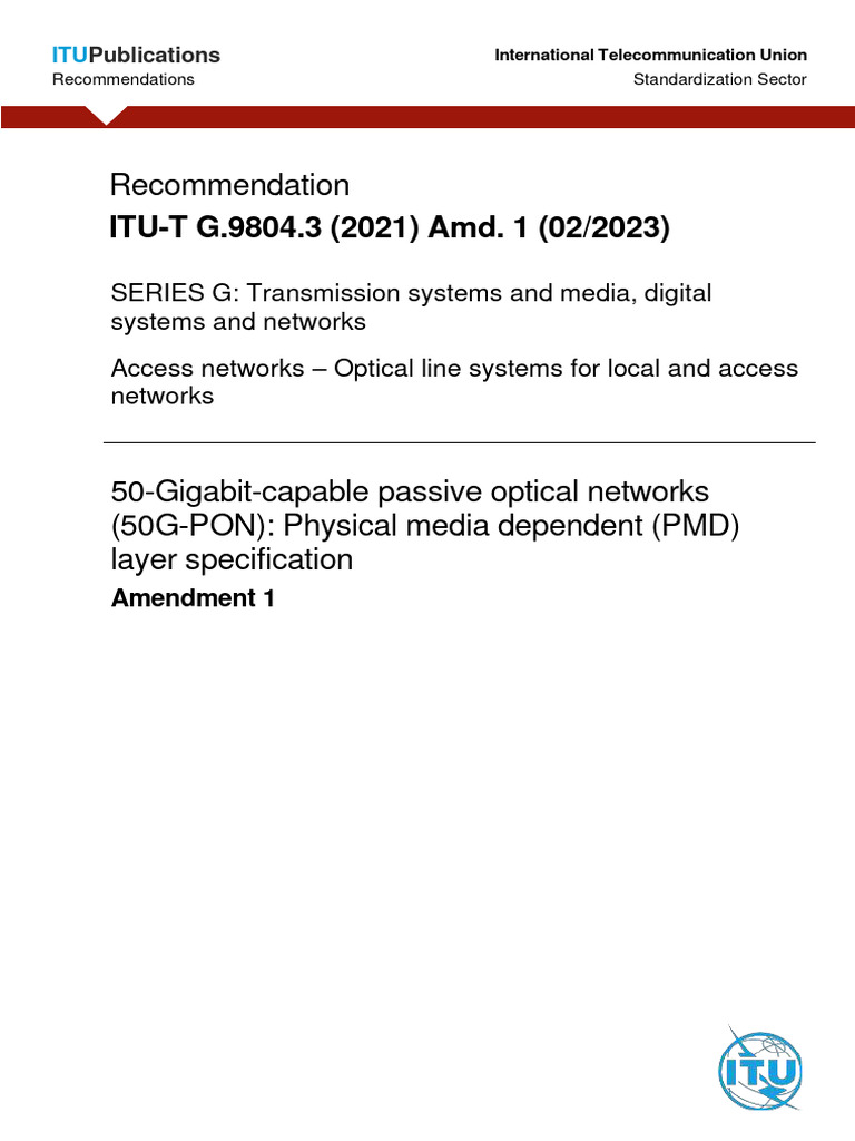 T REC G.9804.3 202302 I!Amd1!PDF E | PDF | Computer Network | Fiber ...