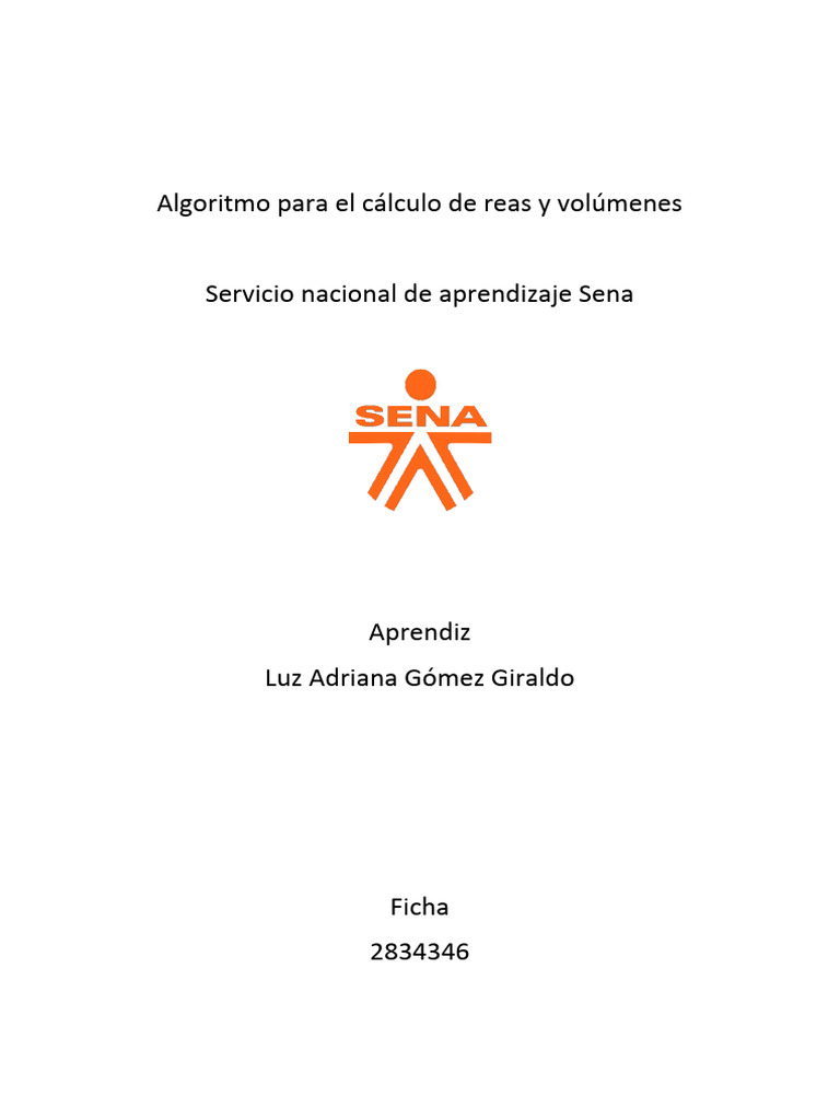 Algoritmo para El Cálculo de Reas y Volúmenes | PDF | Volumen | Geometría