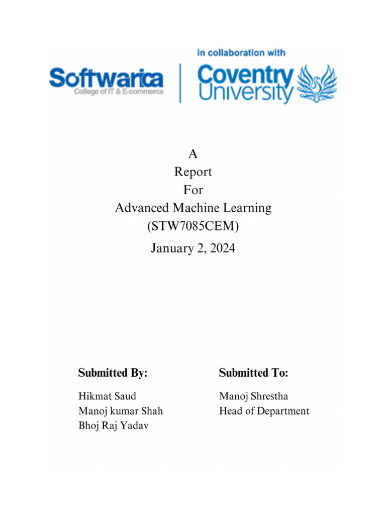 Advance Machine Learning - Final - Report | PDF | Fuzzy Logic | Applied Mathematics
