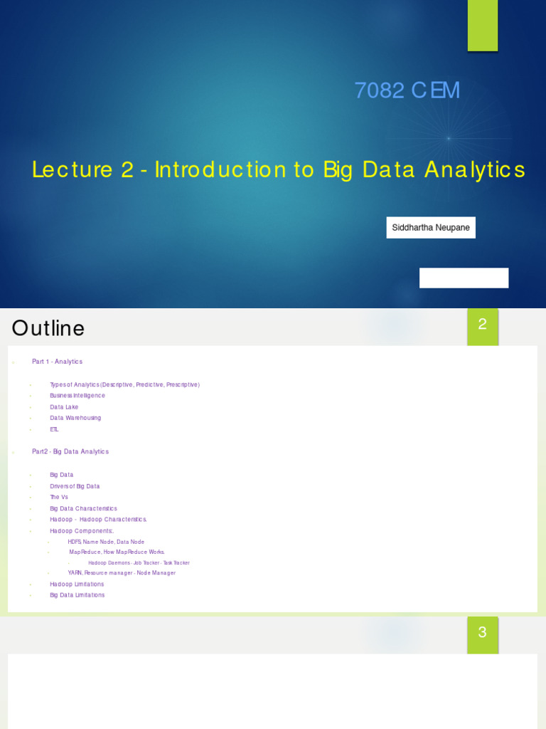 Big Data Analytics Overview | PDF | Apache Hadoop | Map Reduce