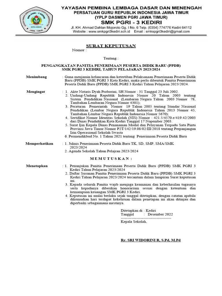 SK PPDB 2023-2024 | PDF