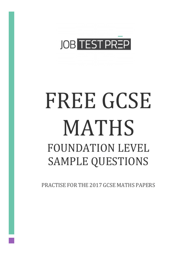 Gcse Maths Foundation | PDF | Equations | System Of Linear Equations