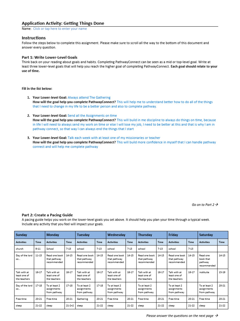HENRIQUE MALFATTI PEDRO pc101 - Applicationactivity - Gettingthingsdonetemplate | PDF | Behavior ...