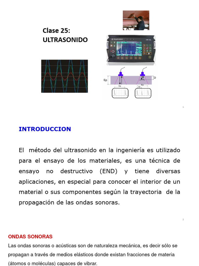 Clase 25 Ultrasonido | PDF | Olas | Sonido