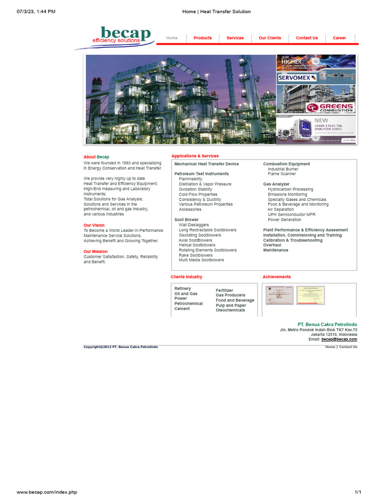 Becap Company Profile | PDF | Reliability Engineering | Energy Technology