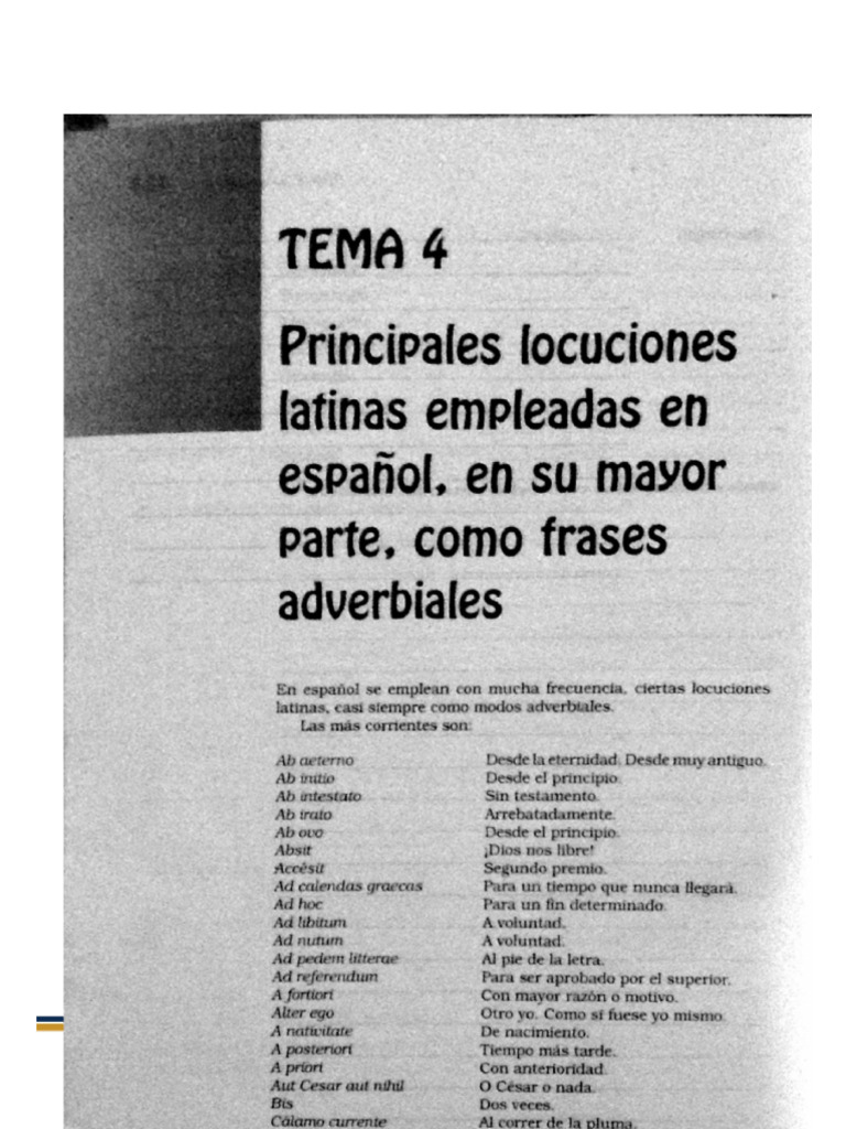 Locuciones Latinas Con Sus Significados | PDF