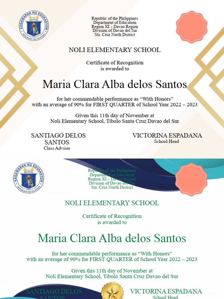 Deped Certificate Borders | PDF | Philippines | Government