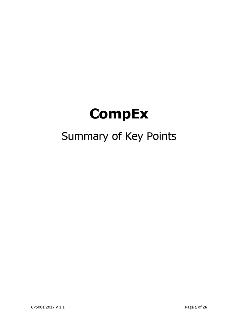 CompEx Summary of Keypoints | Download Free PDF | Energy Technology | Gases
