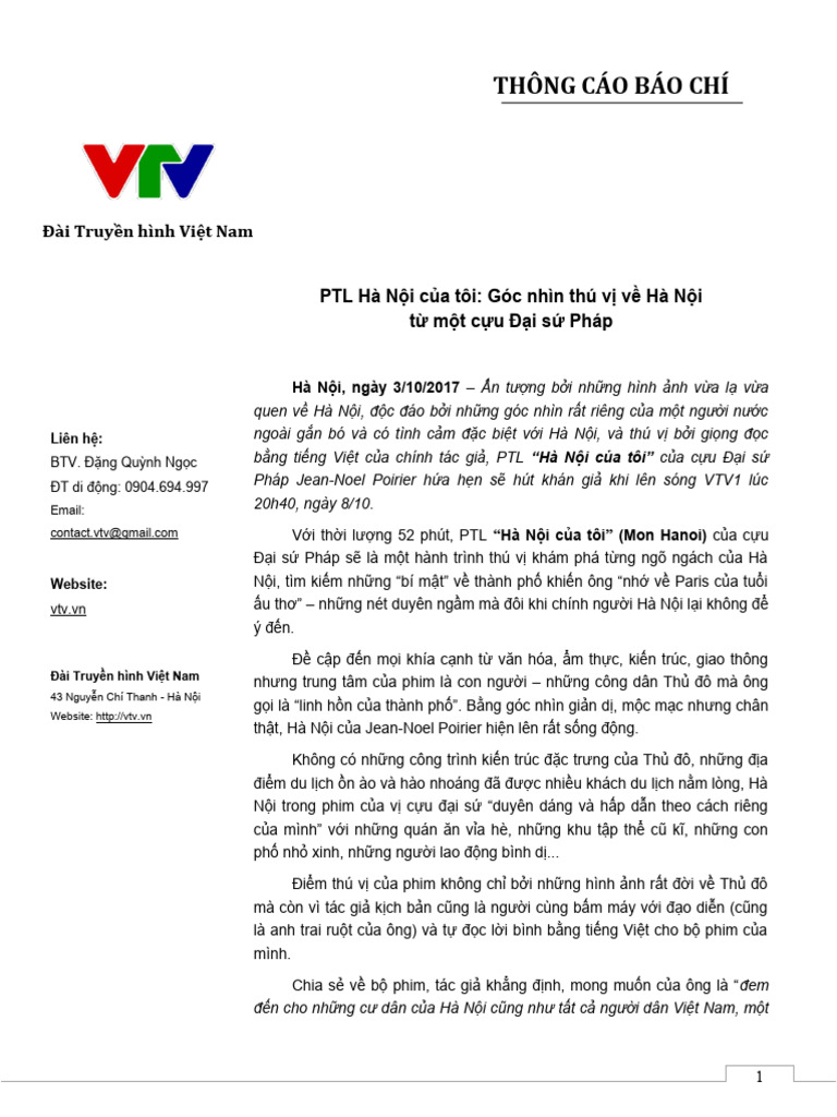 TCBC PTL Ha Noi Cua Toi 1509359058568 | PDF