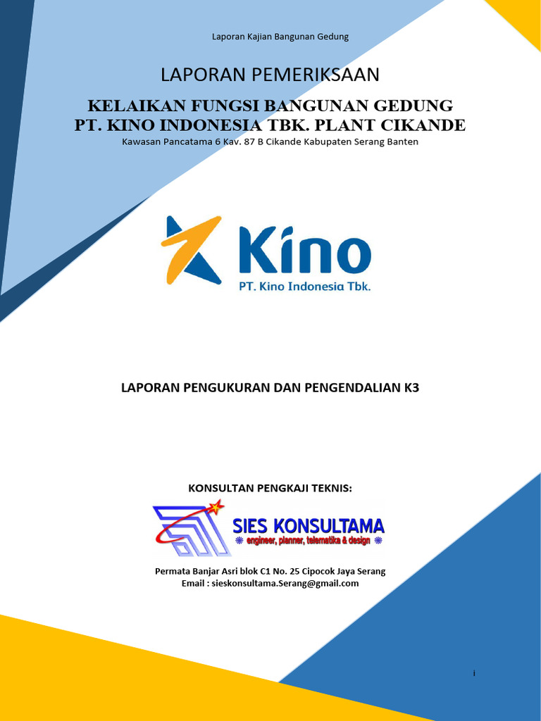 Pengendalian k3 Pt. Kino | PDF