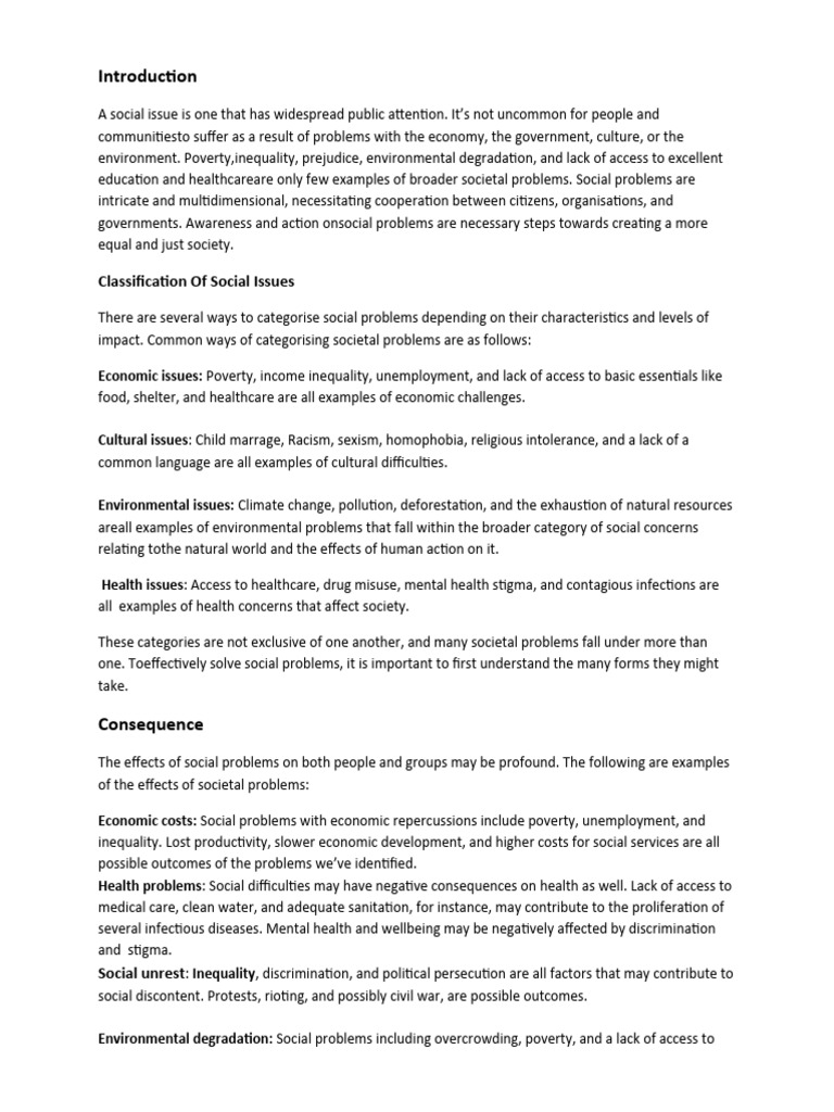 Social Scienc Project Introduction | Download Free PDF | Poverty ...