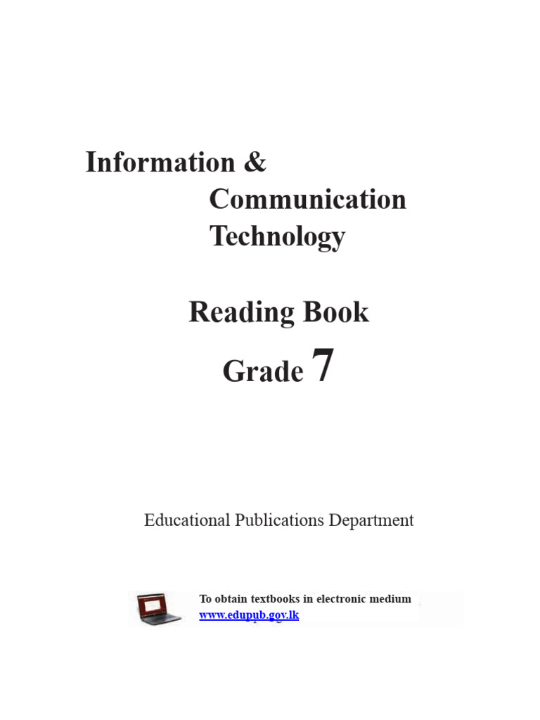 Information and Communication Technology - Reading Book GRADE 7 | PDF ...