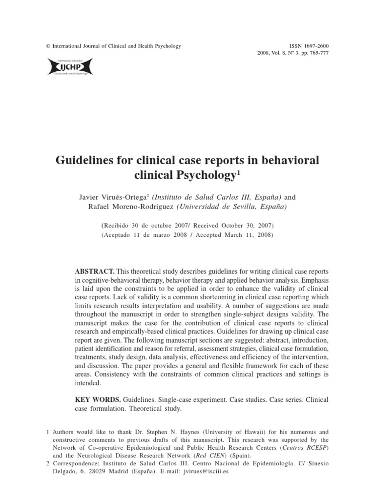 Clinical Case Report | PDF | Psychotherapy | Data Analysis