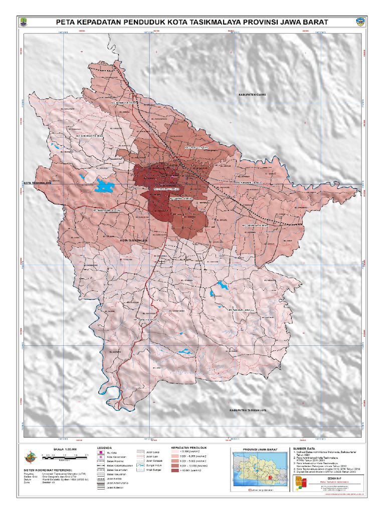 Peta Kepadatan Penduduk Tasikmalaya | PDF