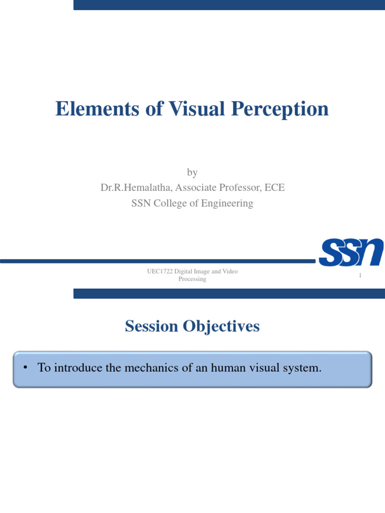 U1 L02 Elements of Visual Perception | PDF | Eye | Retina