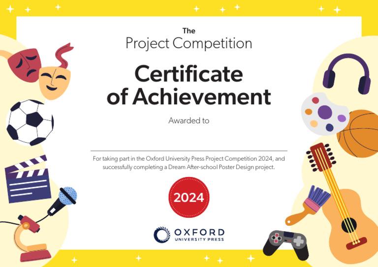 Oxford Project Competition Certificate 2024 | PDF
