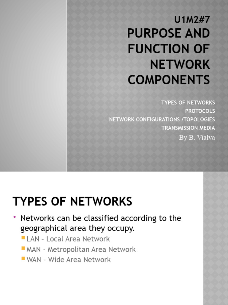 7 Components of A Network | PDF | Computer Network | Network Topology