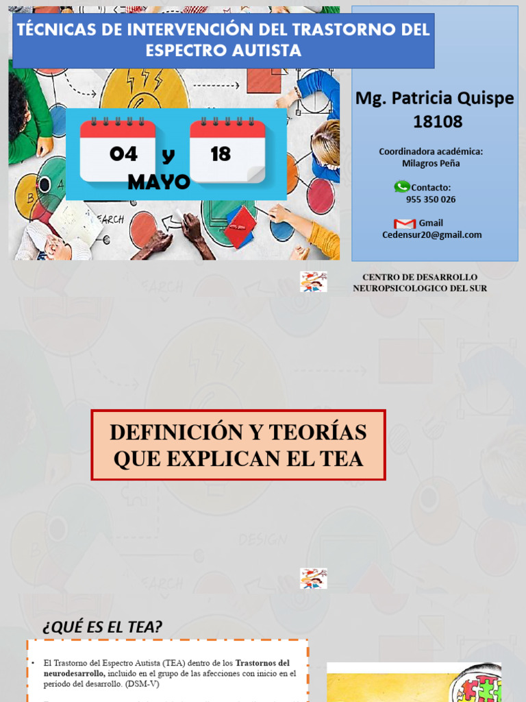 Tecnicas de Intervención Del TEA | PDF | Espectro autista | Síndrome de Asperger