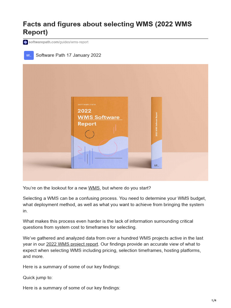 WMS-Facts and Figures About Selecting WMS 2022 WMS Report | PDF ...