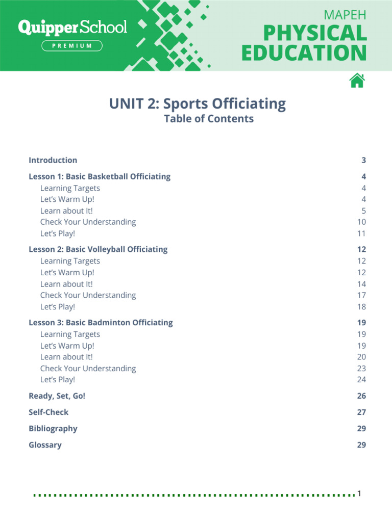 Final PE 9.2 Sports Officiating 3 Lessons | PDF | Volleyball | Referee