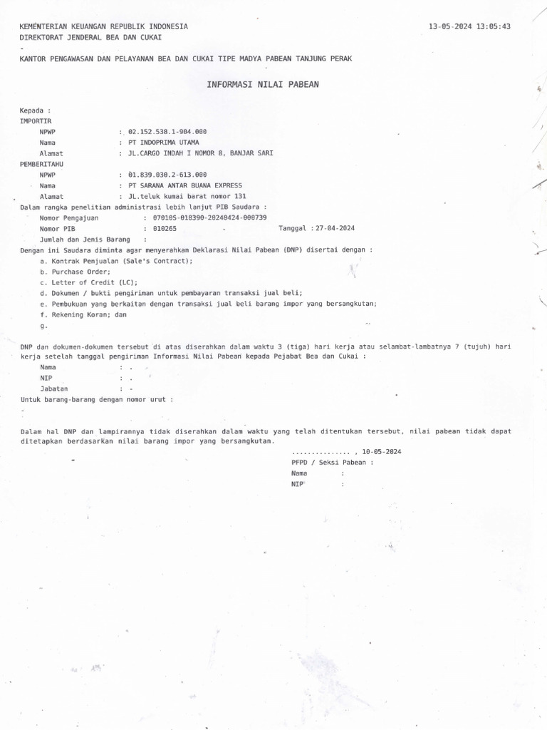 DNP Pt. Indoprima Aju0739 | PDF