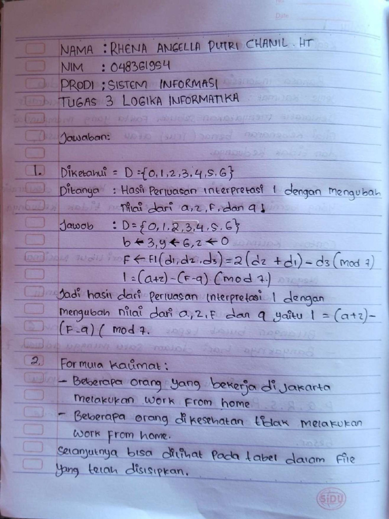 Tugas 3 Logika Informatika Pdf
