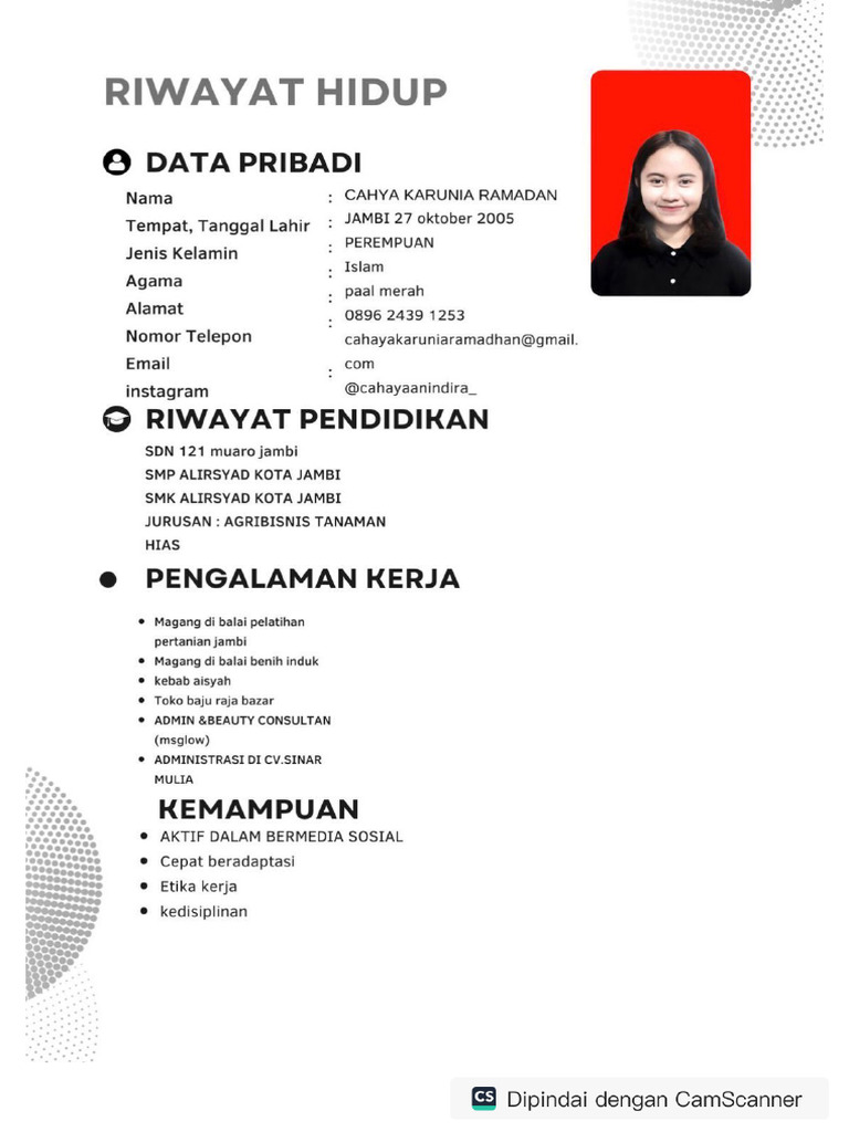 CV Cahaya | PDF