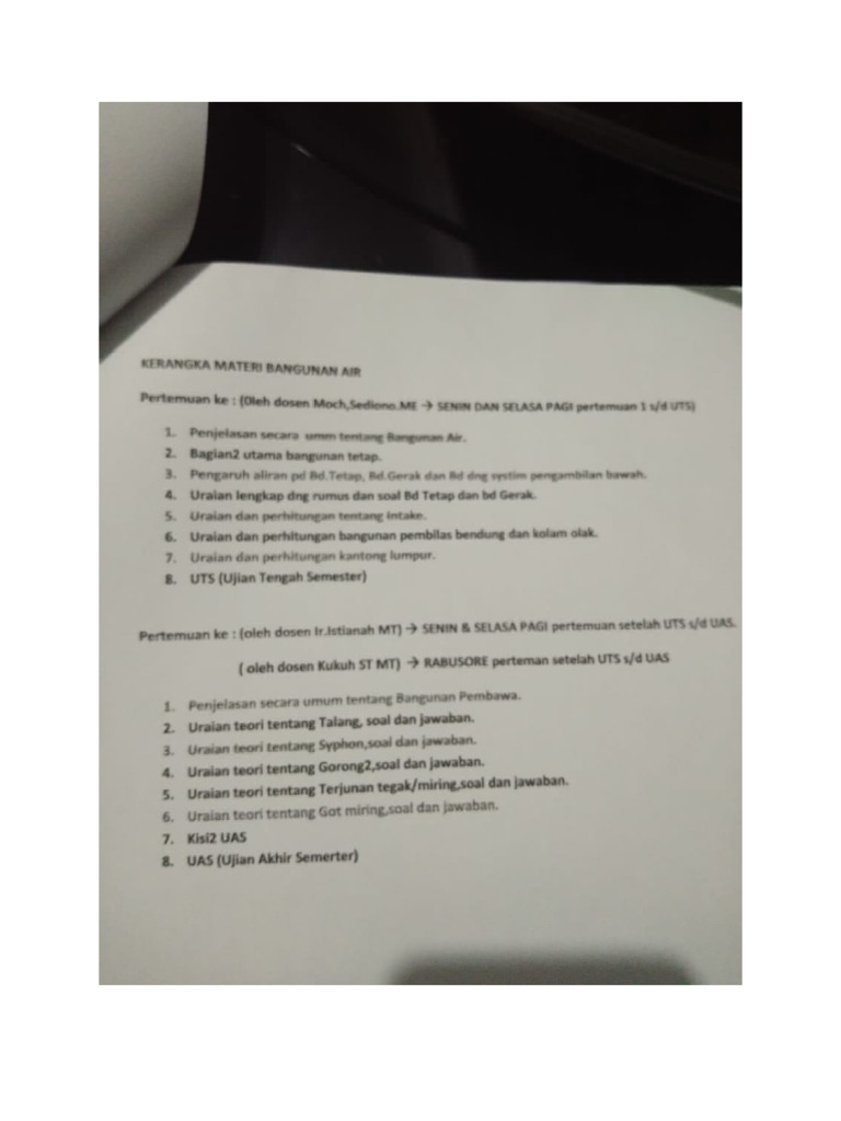 Materi BANGUNAN AIR SM-2 | PDF