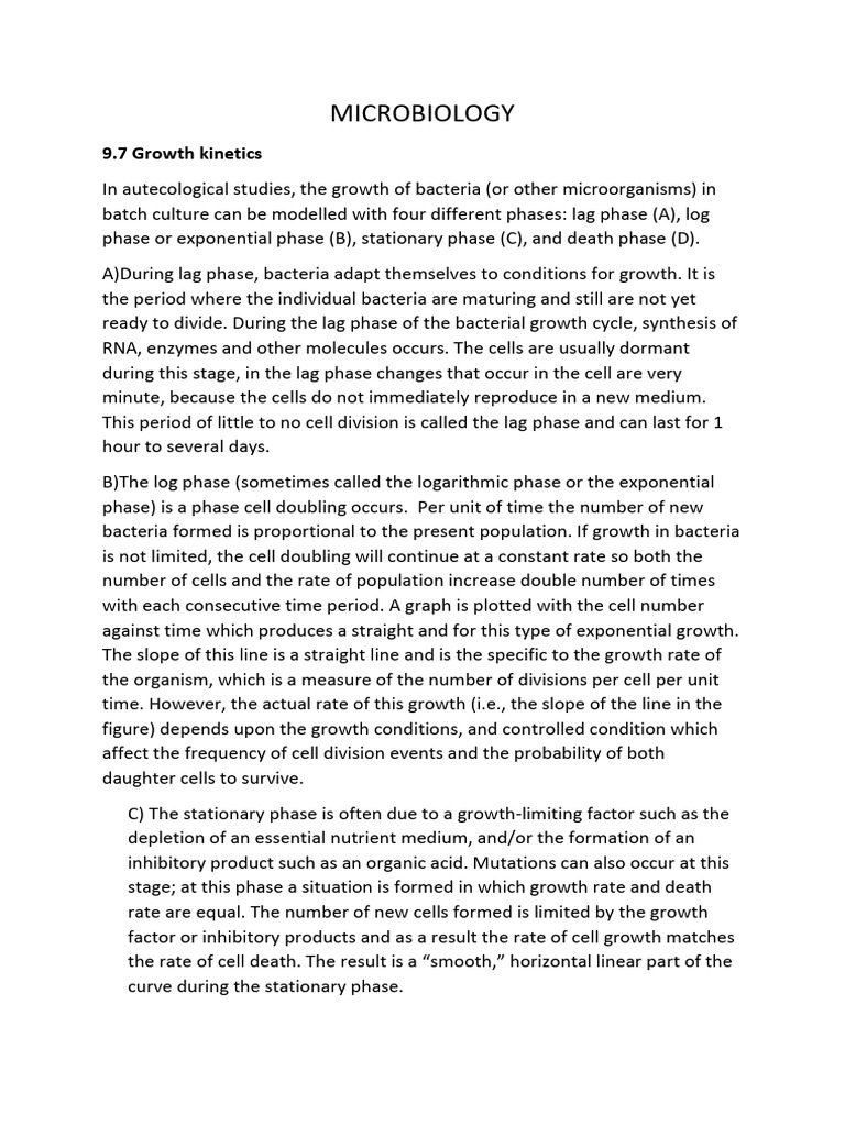 MICROBIOLOGY NOTES | PDF | Strain (Biology) | Growth Medium