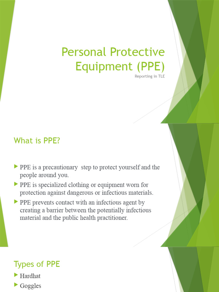 Personal Protective Equipment PPE | PDF