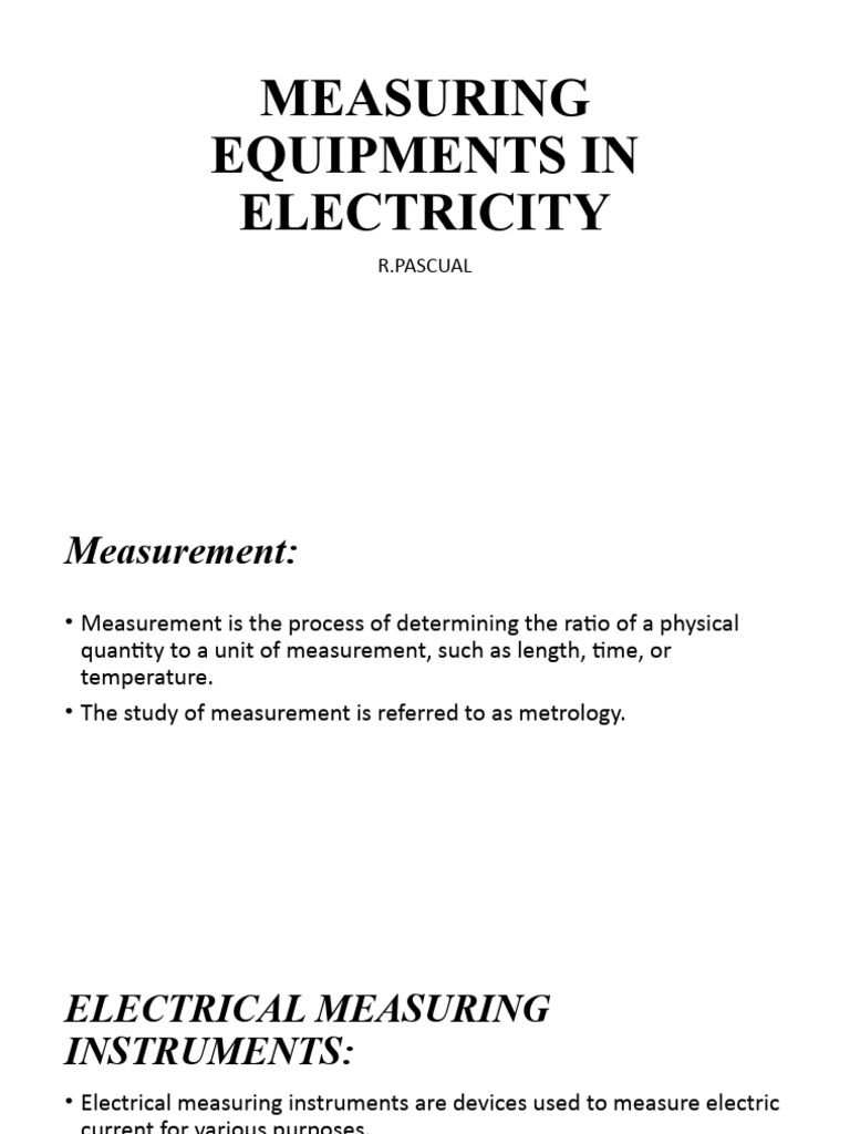 Measuring Equipments in Electricity | PDF | Voltage | Electrical ...