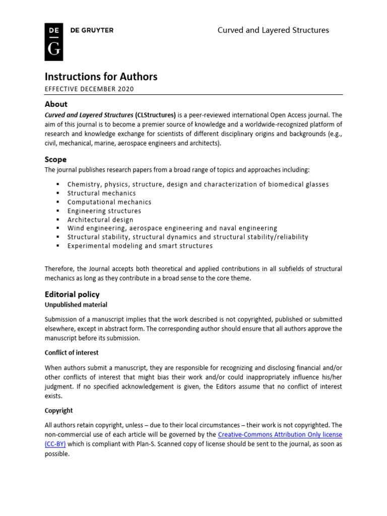 CLS - Instructions For Authors | PDF | Proofreading | Editing