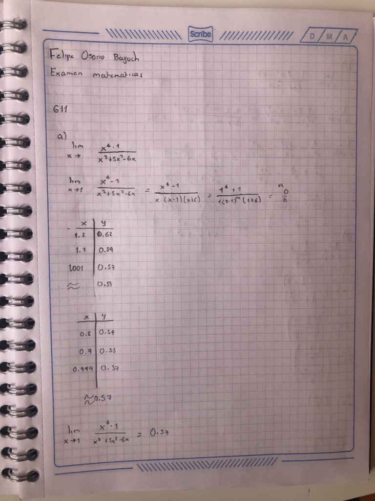 Examen Math Segundo 40 Primer Trimestre 11b | PDF