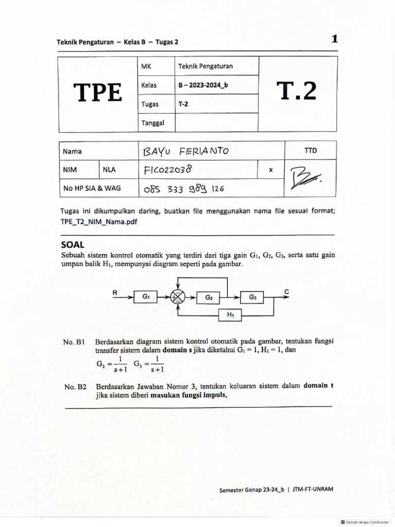 Tpe t2 f1c022038 Bayu Ferianto | PDF
