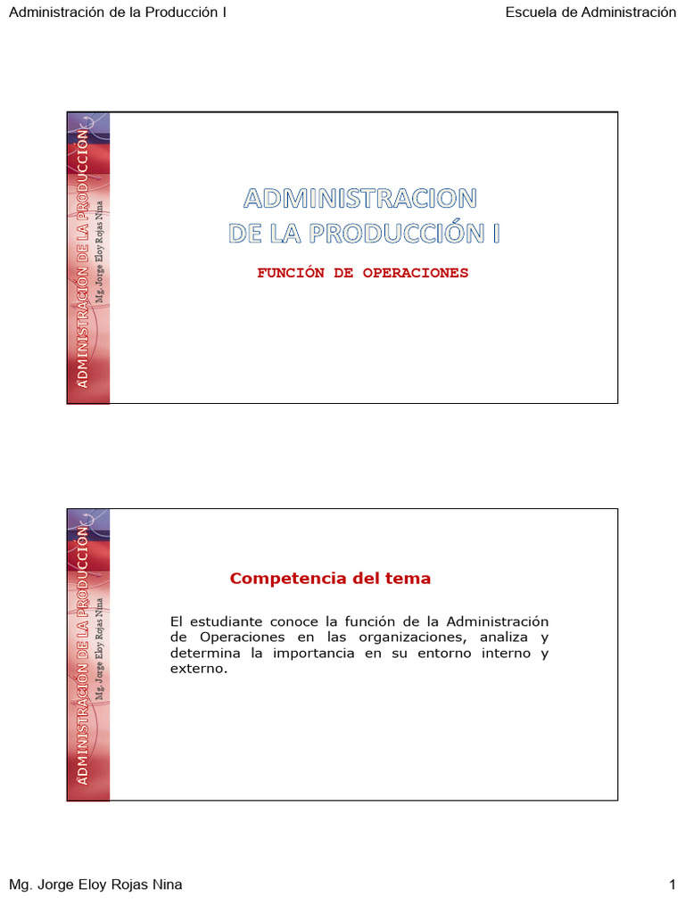 ADO1. Función de Operaciones | PDF | Jefe de operaciones | Calidad ...