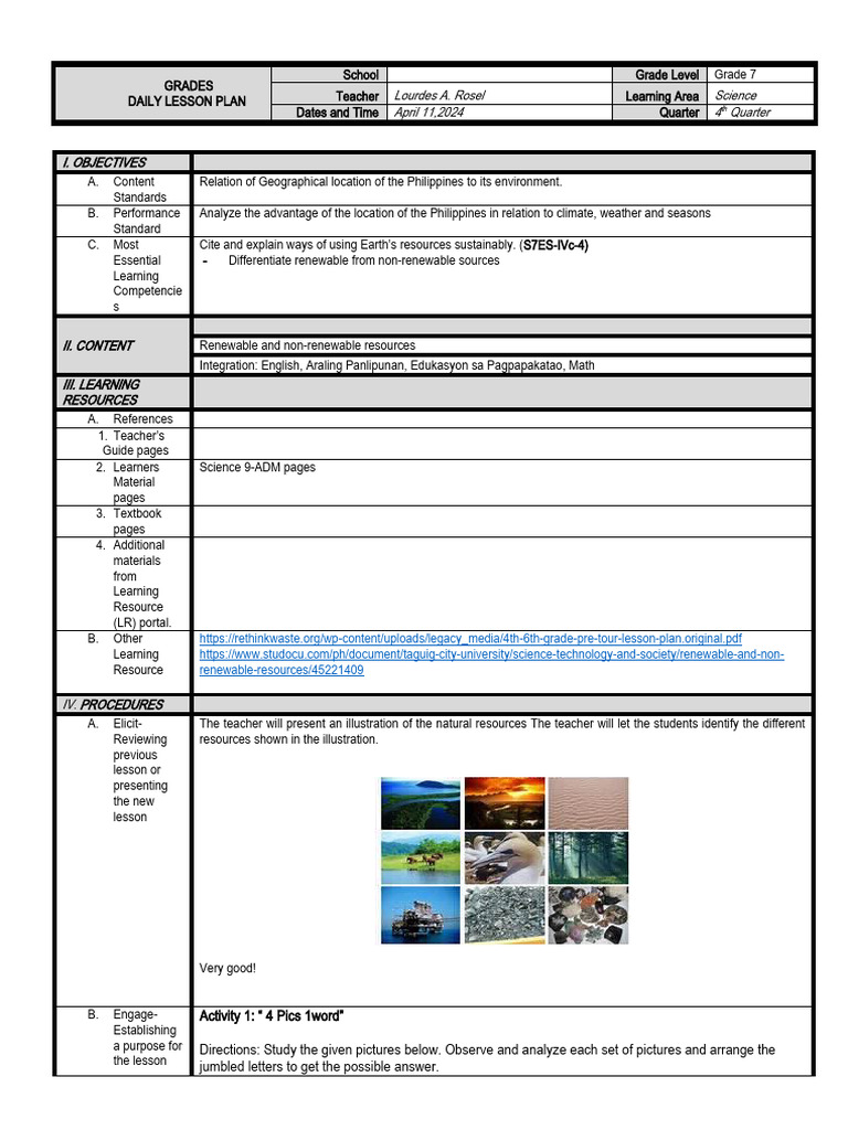 Lourdes Lp Deped Edited | PDF | World Energy Resources | Renewable Energy