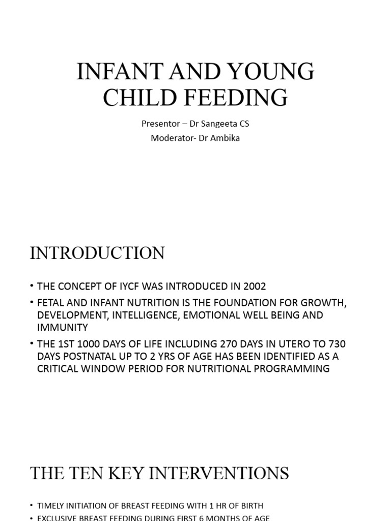 Infant and Young Child Feeding F | PDF | Breastfeeding | Breast Milk