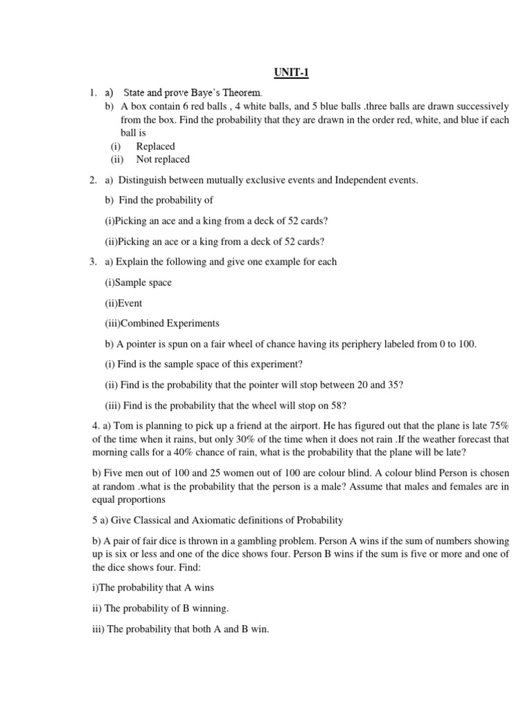 RVSP-Assignment Questions | PDF | Probability | Random Variable