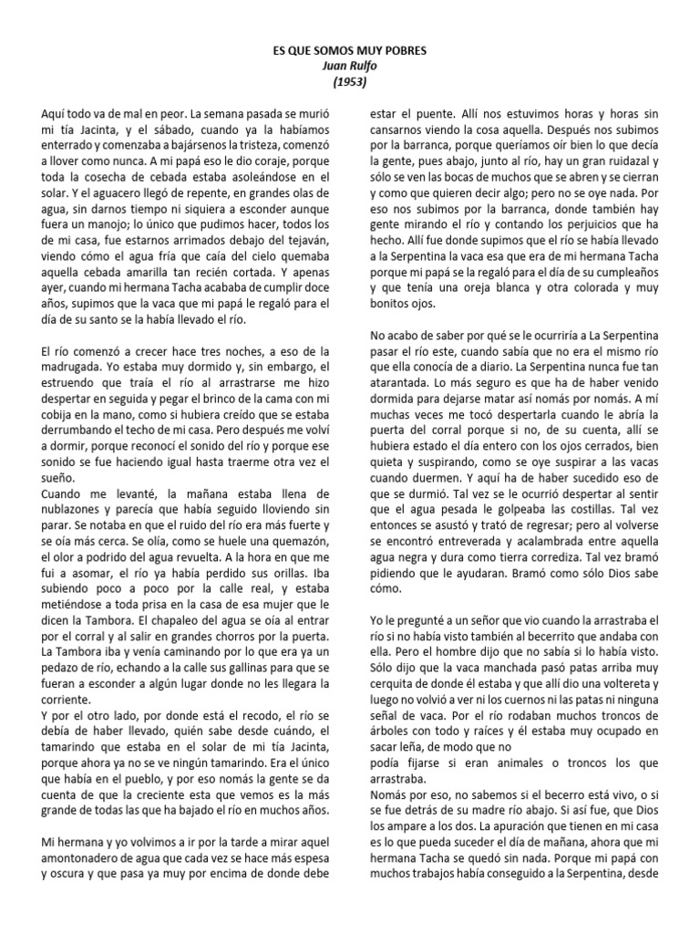 ES QUE SOMOS MUY POBRES | PDF