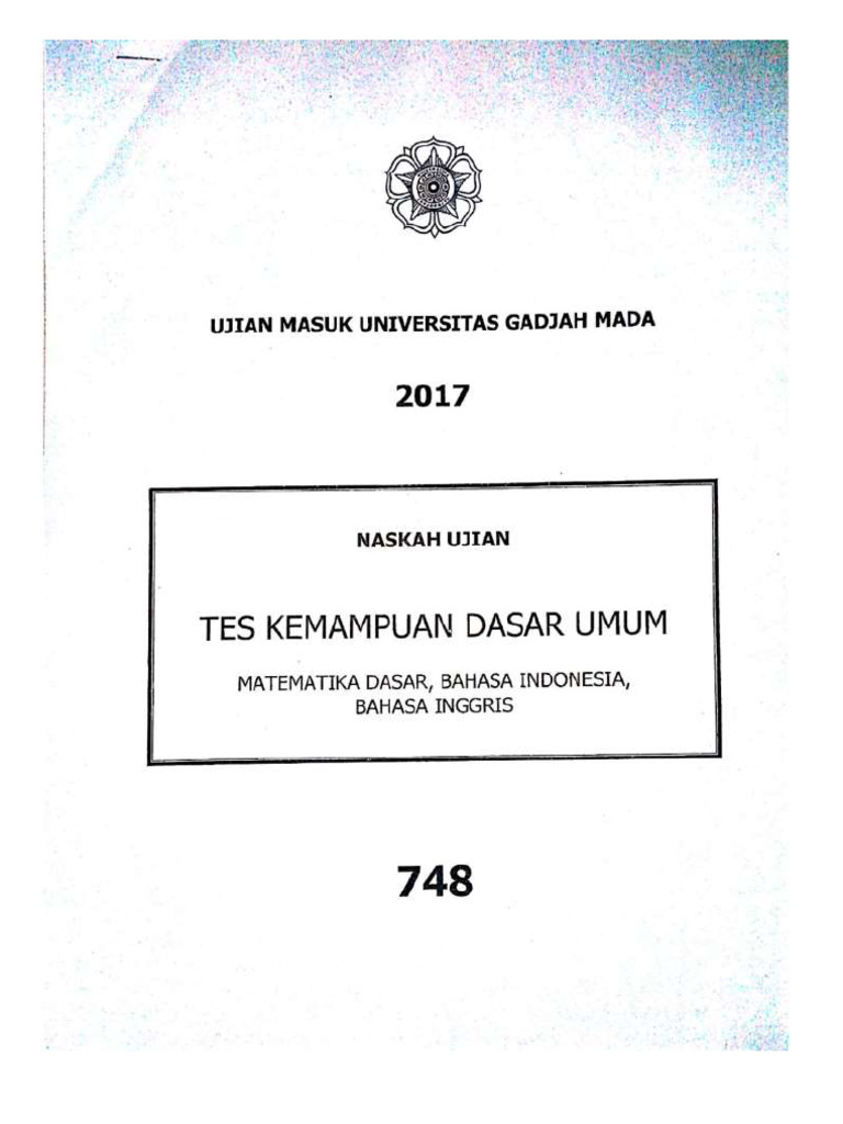 UM UGM 2017 TKDU - Kode 748 Asli (WWW - Defantri.com) | PDF