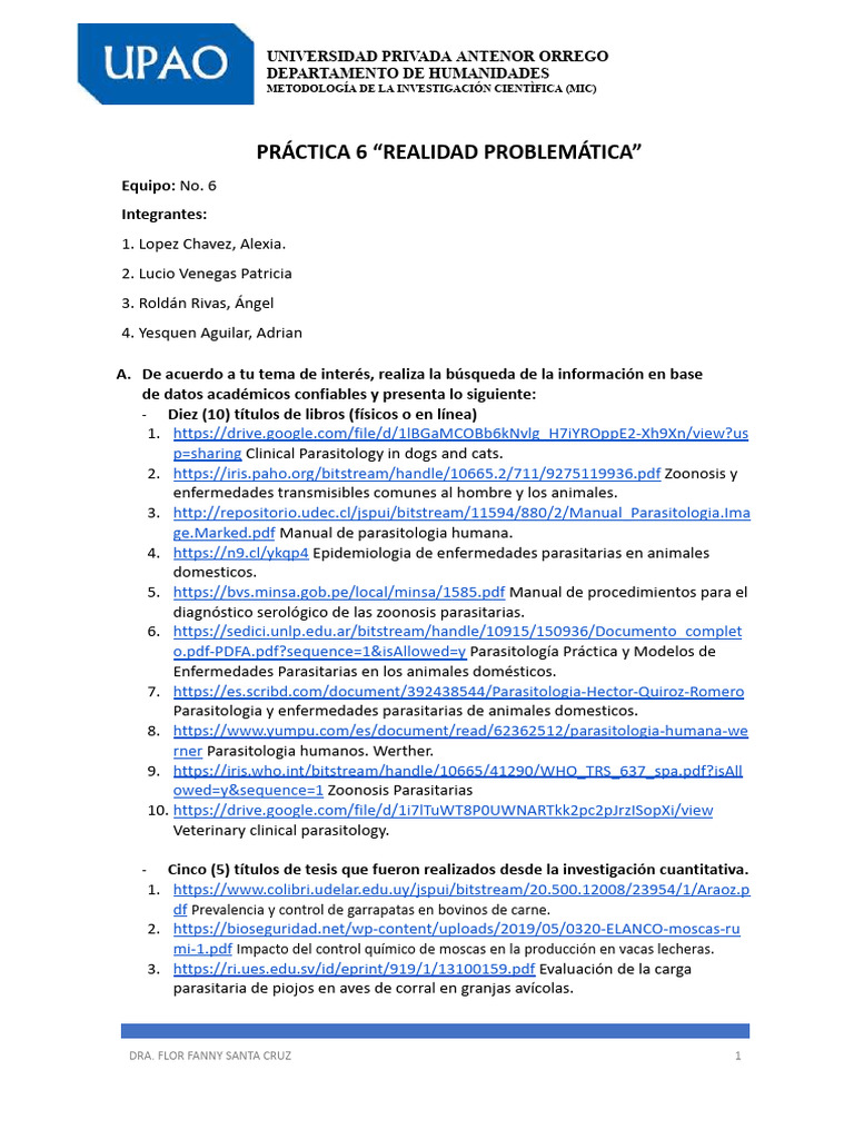 Práctica - Realidad Problemática 1 | PDF | Especialidades Medicas | Microbiología