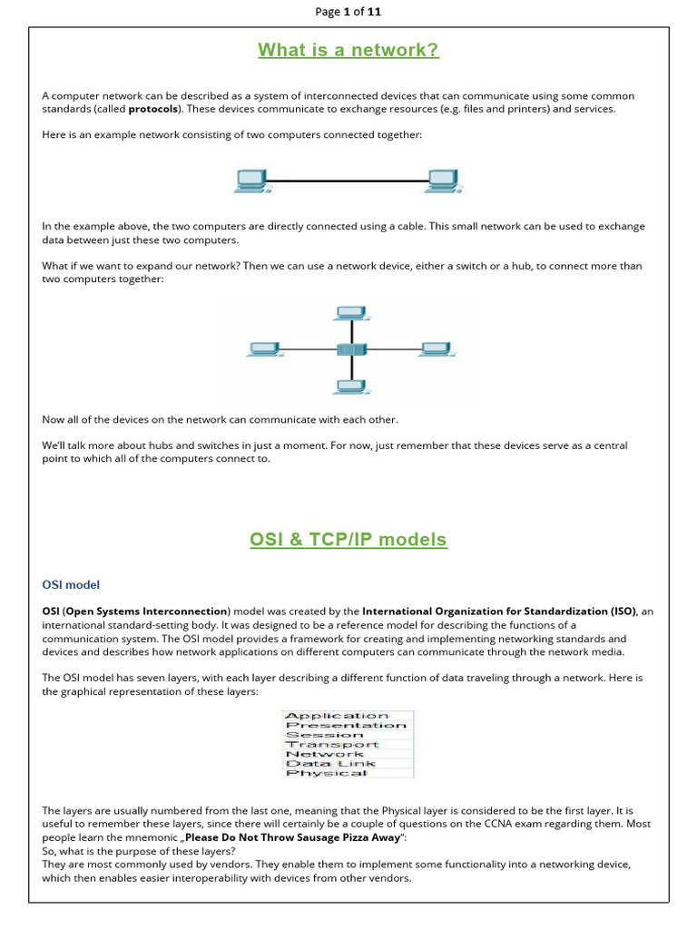 Networking Basics | Download Free PDF | Osi Model | Computer Network