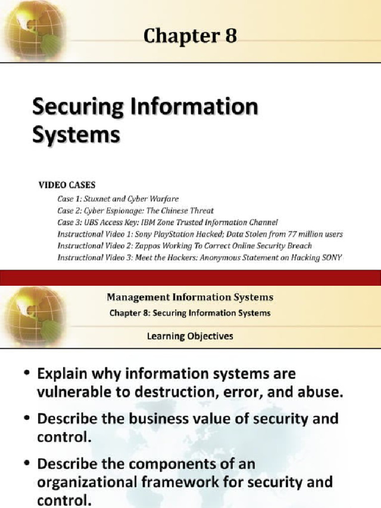 MIS CH08 Securing Information Systems | PDF