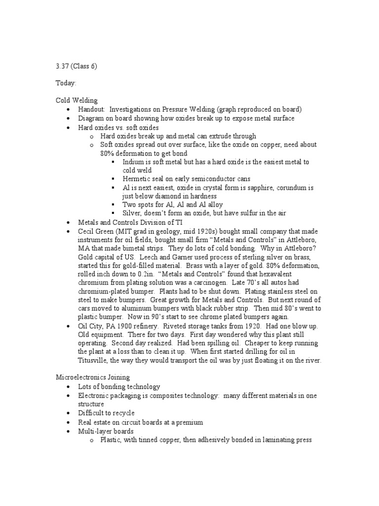 Cold Welding | PDF | Printed Circuit Board | Metals