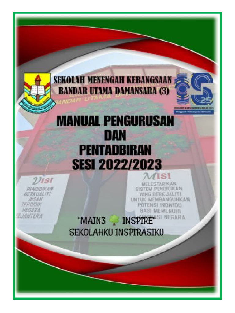 Manual Pengurusan & Pentadbiran SMK Bud3 | PDF
