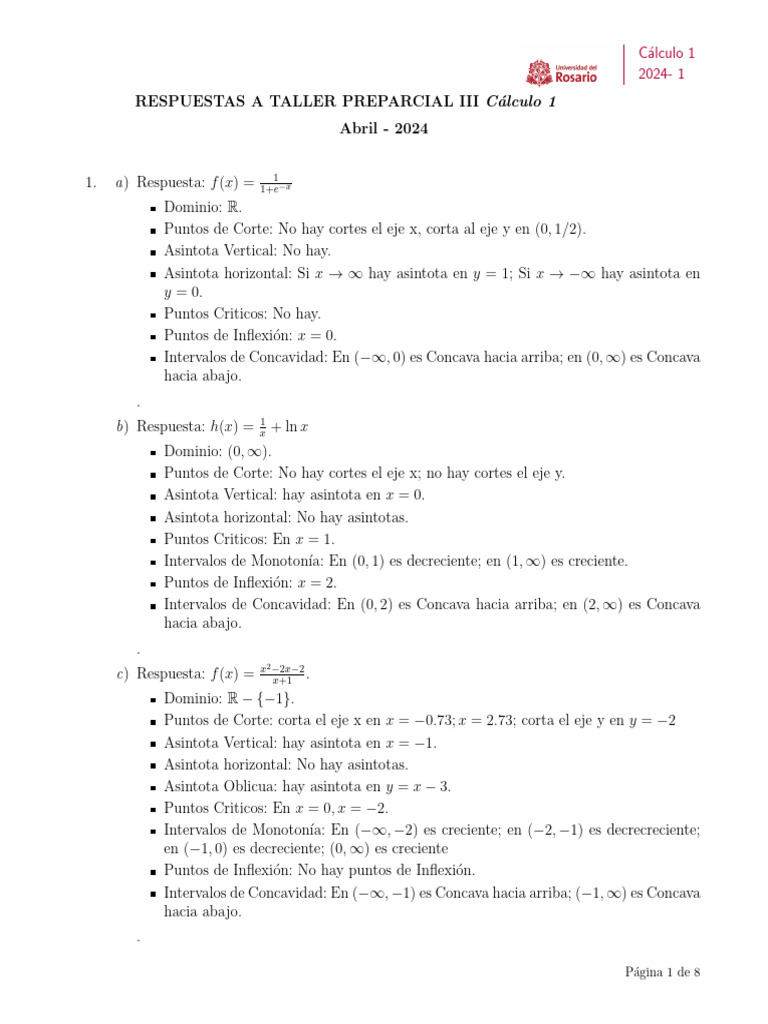 Sol. Taller Preparcial 3 C1 2024 1 | PDF | Relaciones matematicas | Análisis funcional