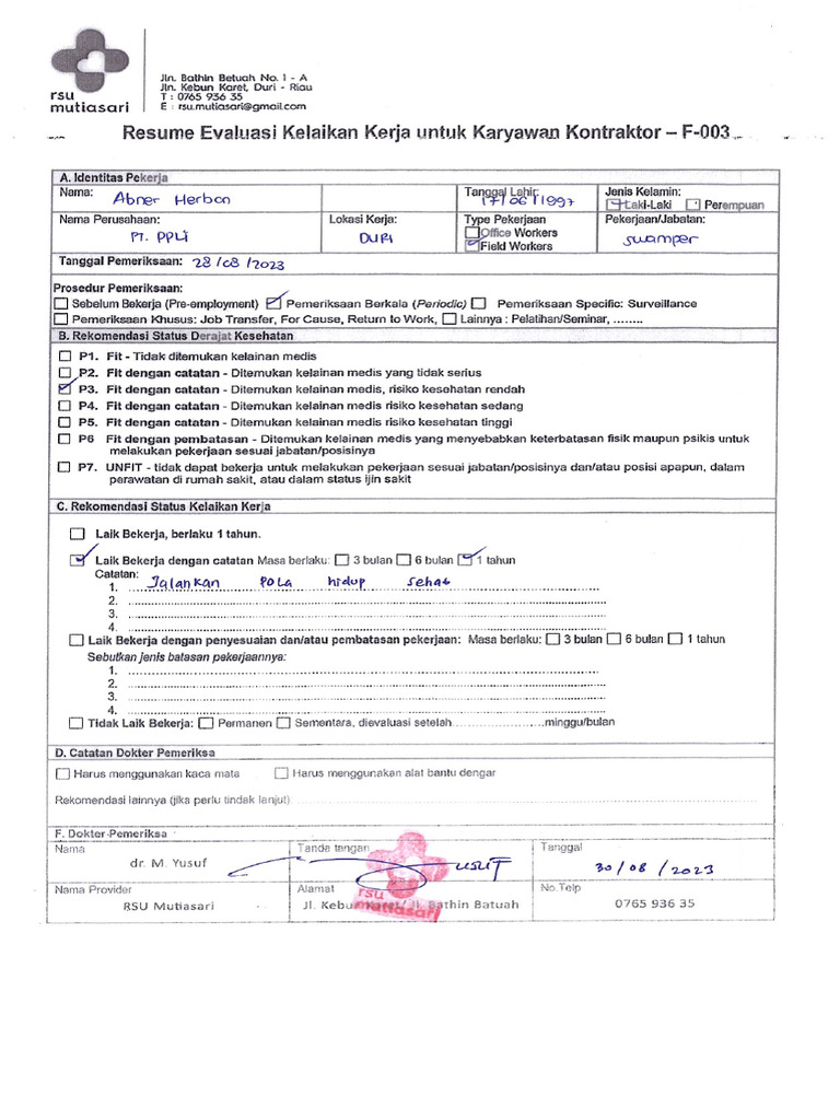 Mcu Abner Herbon | PDF